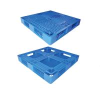 China Recycled Black Plastic Pallet 1100x1100x150mm 8000Kg Static Load for sale
