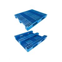 China HDPE European Standard Pallets 3 Runners Reversible Plastic Pallets for sale