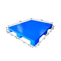 China 1200*1000*150mm Plastic Shipping Pallets Blue Solid Top Rackable Pallet for sale