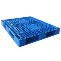 China Custom SGS Nestable Plastic Pallet Four Way Plastic Forklift Crates for sale