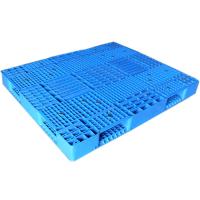 China HDPE Recyclable Euro Plastic Pallet Blue Lightweight Moulded Pallets for sale