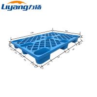 China Blue HDPE Euro Plastic Pallet Industrial Plastic Pallet 1200 X 800 for sale