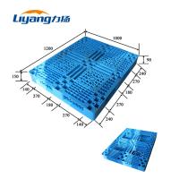 China Green PP Euro Pallet 1000x1200 Rackable Plastic Pallets Single Side for sale