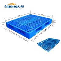 China Green PP Euro Pallet 1000x1200 Rackable Plastic Pallets Single Side for sale