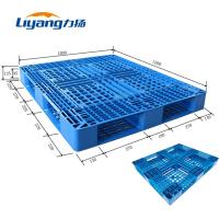 China Green PP Euro Pallet 1000x1200 Rackable Plastic Pallets Single Side for sale