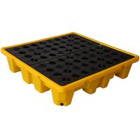 China 100 Virgin HDPE Plastic Spill Pallets 1300*1300mm IBC Bunded Pallet for sale