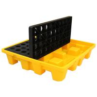 China 100 Virgin HDPE Plastic Spill Pallets 1300*1300mm IBC Bunded Pallet for sale