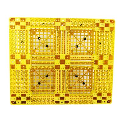 China PP HDPE Yellow Plastic Pallets Stackable 100% Virgin Material for sale