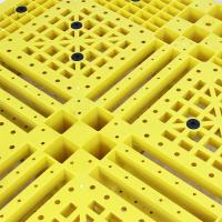 China PP HDPE Yellow Plastic Pallets Stackable 100% Virgin Material for sale