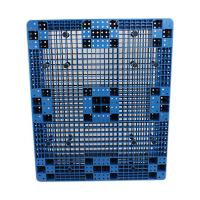 China HDPE Perforated Nestable Plastic Pallets Blue 6 Ton Static Load for sale