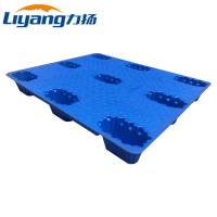 China Large Euro Plastic Pallet Stackable HDPE Pallets Four Way Forklift Entry for sale