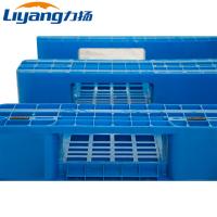 China Euro Size Plastic Shipping Pallets HDPE Steel Reinforced Pallets for sale