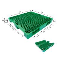 China Green 4 Way Heavy Duty Plastic Pallet Warehouse Use Nestable for sale