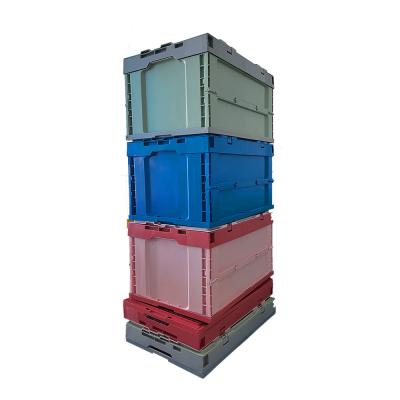 China 100% HDPE Plastic Folding Crate Box For Fruit And Vegetables for sale