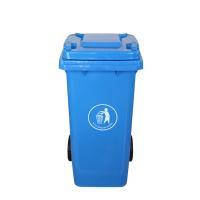 China Stacked Factory Large Plastic Dustbin Pedal Mobile Garbage Bin 120l for sale