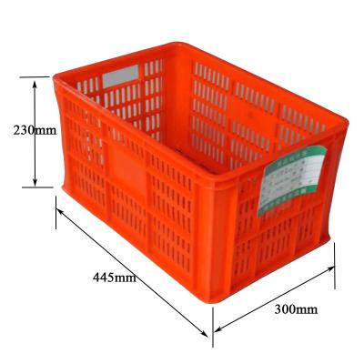 China Collapsible Vegetable Stackable Plastic Crate Red Stacking Crates Plastic for sale