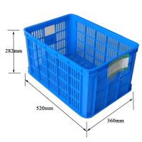 China Collapsible Vegetable Stackable Plastic Crate Red Stacking Crates Plastic for sale