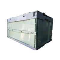 China Heavy Duty Large Vented Mesh HDPE Agriculture Folding Crate Box Stackable for sale