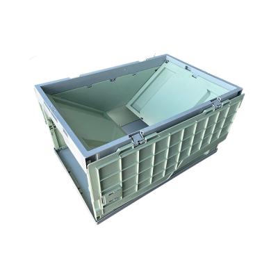 China Heavy Duty Large Vented Mesh HDPE Agriculture Folding Crate Box Stackable for sale