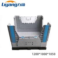 China Warehouse Industrial Large HDPE Euro Collapsible Plastic Pallet Box Stackable for sale