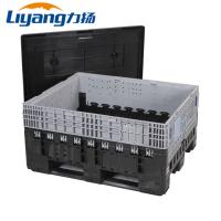 China HDPE Folding Large Plastic Pallet Box Bin For Fruit And Vegetable for sale