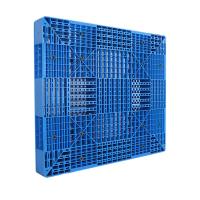 China Heavy Duty Double Sides Euro HDPE Plastic Pallet Large Stackable Reversible for sale
