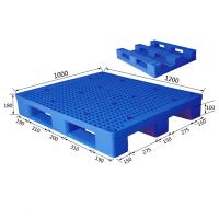 China 9 Legs Blow Molding Heavy Duty Plastic Pallet 1200*1000*150mm for sale