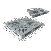 China Heavy Duty Industrial Hdpe Racking Steel Reinforced Euro Plastic Pallet Durable for sale
