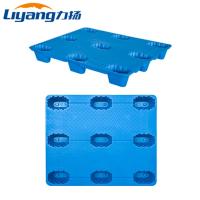China HDPE Single Side 9 feet Stacking Warehouse Transport Plastic Pallets for sale