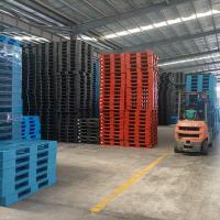 China 100% Virgin Material Hygienic Plastic Pallet 1100*1100mm Heavy Duty Steel Reinforced for sale