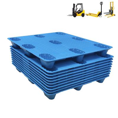 China HDPE Single Side 9 feet Stacking Warehouse Transport Plastic Pallets for sale