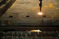 China Chrome Plated Carbon Sheet Metal Fabrication Laser Cutting Machine Parts for sale