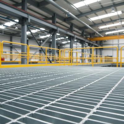 China 32×5mm HDG Steel Bar Grating for Loading Ramp & Sloped Walkway for sale