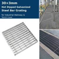 China 30×3mm Hot Dipped Galvanized Steel Bar Grating for Industrial Walkway & Trench Cover for sale