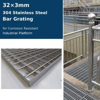 China 32×3mm 304 Stainless Steel Bar Grating for Corrosion Resistant Industrial Platform for sale