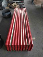 China Red Color Coated Galvalume Corrugated Steel Roof Sheets for Roofing and Wall Cladding for sale