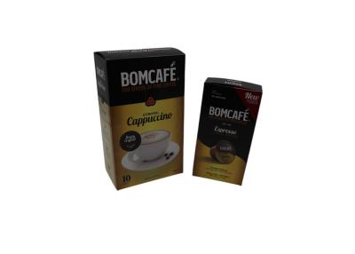 China 300gsm C1S Paper Coffee Box - Custom Packaging for Instant Coffee Capsules with 1000pcs MOQ and 7-Day Lead Time for sale
