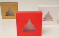 China Custom PVC Window Christmas Packaging Boxes - 190-250gsm Paper Material with 10-15 Day Production for sale