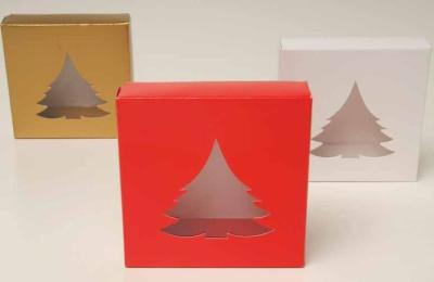 China Custom PVC Window Christmas Packaging Boxes - 190-250gsm Paper Material with 10-15 Day Production for sale