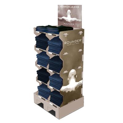 China Durable Apparel Cardboard Display Stands with Glossy/Matt Lamination - Custom Sizes & 1 Million Monthly Capacity for sale