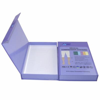 China Recycled Art Paper Packaging Box for Medical Compression Socks - Custom Sizes 80-1800gsm Materials with Matte Lamination for sale