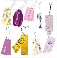 China Custom White Cardboard Paper Hang Tags 85.5x54mm Offset Printing with 0.76mm Thickness and 500pcs MOQ for sale