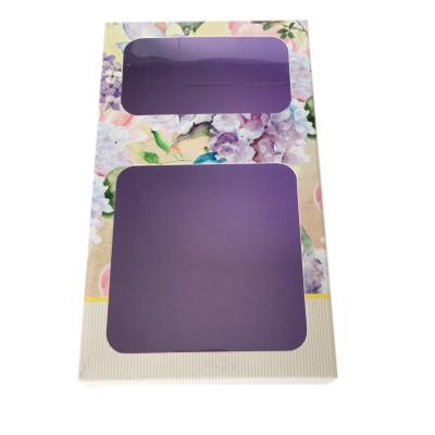 China Custom Embossed Makeup Packaging Box with PVC Window - SGS Certified 80-400 GSM Paper Options for sale