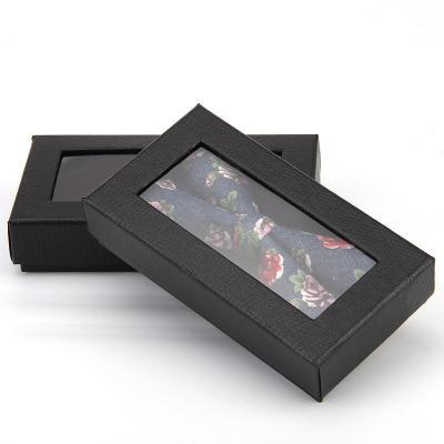 China Snakeskin Pattern Gray Cardboard Garment Box with Window for Tie Packaging - 3000 MOQ, 7-24 Day Delivery for sale