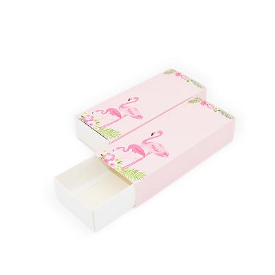 China Recyclable Socks Packaging Boxes 350g White Cardboard with Matte Lamination - Custom Drawer Box Design for sale