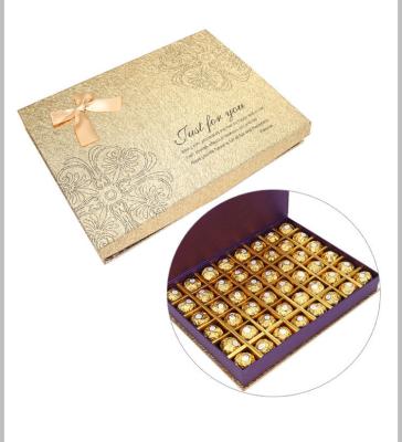 China Custom Grey Cardboard Chocolate Packaging Box with Gold Stamping - 1000 PC MOQ, 500000 Monthly Capacity for sale