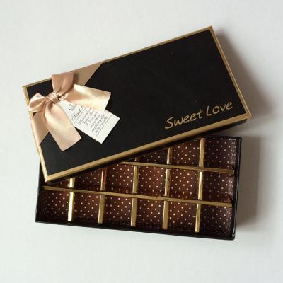 China Custom Cardboard Chocolate Packaging Box with Gold Stamping - 20-30 Day Production, Multiple Size Options for sale