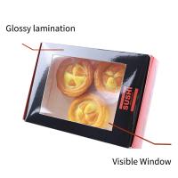 China Custom Printed Donut Paper Box with PVC Window Folded Biscuit Packaging 2000pcs MOQ for sale