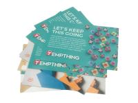 China Customized Thank You Card Printing Inserts - 70lb Art Paper with CMYK 4-Color Both Sides & 10-15 Day Production for sale