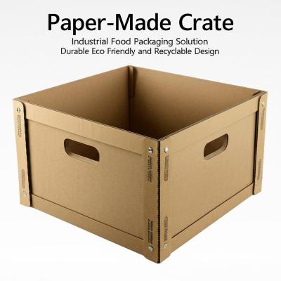 China FDA Approved Food Contact Paper Made Crate Eco Friendly Recyclable Industrial Food Packaging 100000pcs Daily Capacity for sale